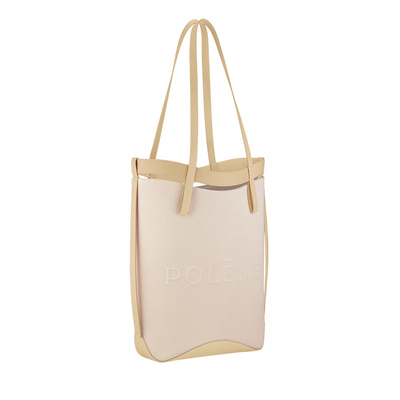 [明星同款]Polene波灵恩Ilo 皮革帆布手提单肩托特包