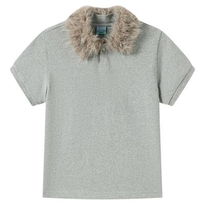 CryingCenter 毛领polo短T恤 叠穿神器 哭喊中心