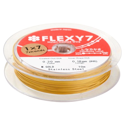 日本FLEXY7金丝软线钢丝绳14k金穿珍珠专用线手链项链diy饰品材料