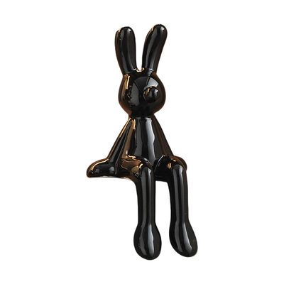 网红创意坐姿长耳兔子摆件高档轻奢客厅电视柜酒柜玄关家居装饰品