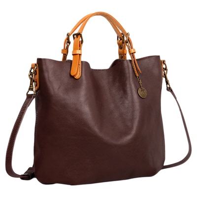 头层牛皮简约轻便单肩休闲包