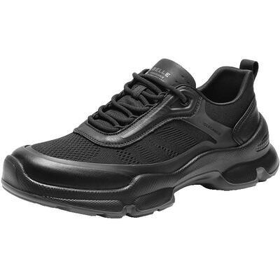 百丽男士网面透气休闲健步鞋子