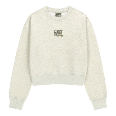 MARITHE女士花朵经典LOGO短卫衣