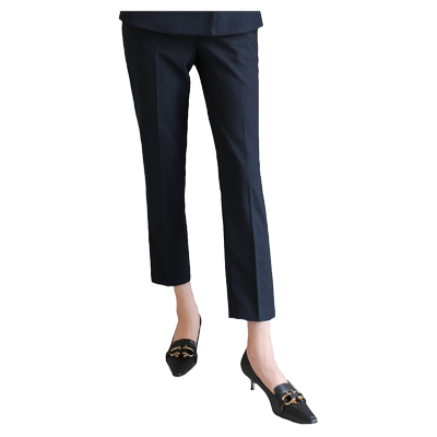 诗璐雅修身烟管直筒西裤春秋新款