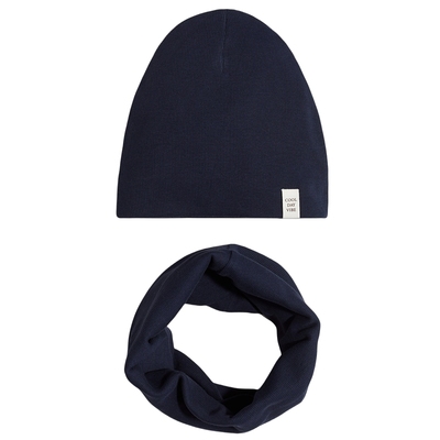 HM冬季童装儿童男童豆豆帽和围脖2件套1237640