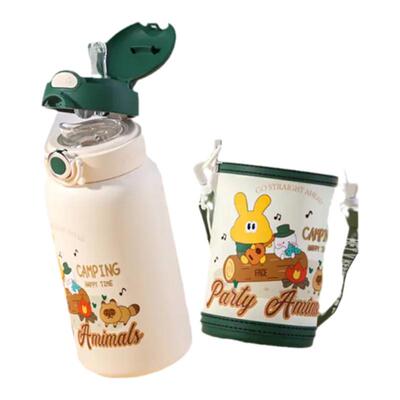 face儿童保温杯带吸管宝便捷水壶