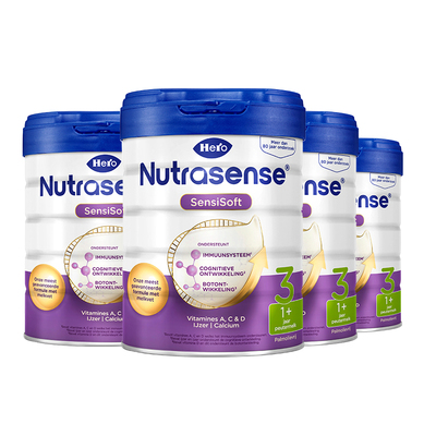 HeroBaby荷兰白金版升级DHA原装进口婴幼儿宝宝牛奶粉3段700g*4罐