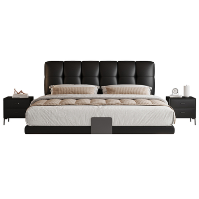 DDC泡芙真皮悬浮床黑色主卧