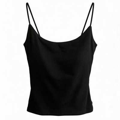 白色不透美背吊带背心