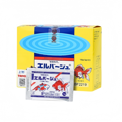 日本进口上野黄粉观赏鱼锦鲤鱼缸杀菌消毒烂尾蒙眼水霉日系鱼药