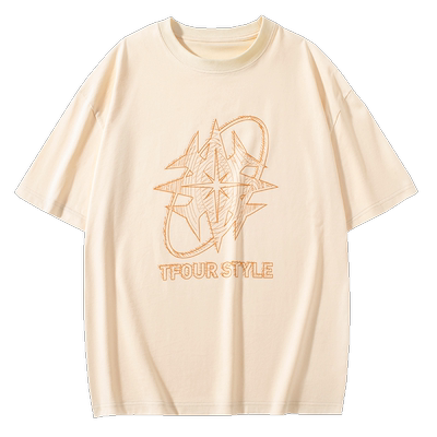 印花短袖T恤T'FOUR潮牌青少年