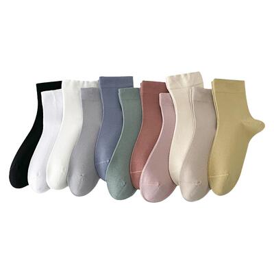 玲珑阁纯棉无骨全棉月子中筒袜