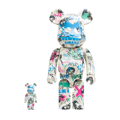 英雄联盟LOL BE@RBRICK双城之战II金克丝涂鸦100%&400%联名款手办