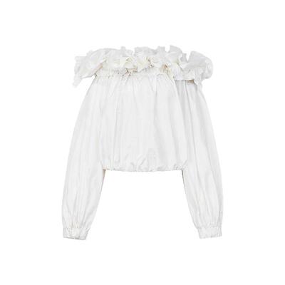 PlaySERiousORA荷叶领花瓣衬衫