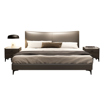 政府补贴意式极简真皮床2M软包床