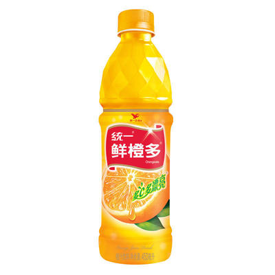 统一饮料450ml整箱鲜橙多