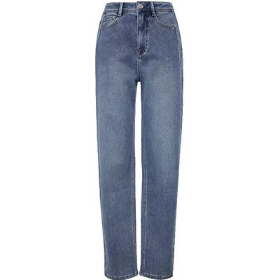 ONLY高腰九分裤男友裤牛仔裤