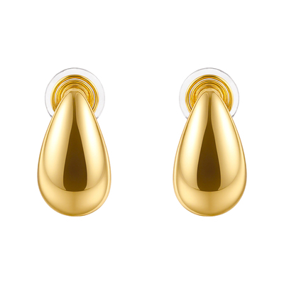 ZTX 金属风蚊香盘耳夹无耳洞女百搭气质简约耳饰金色高级感假耳钉