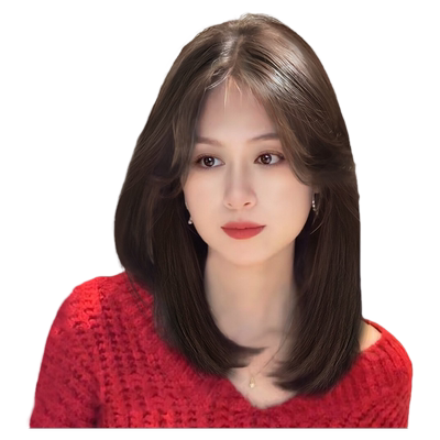 中分气质无痕真发锁骨发自然减龄