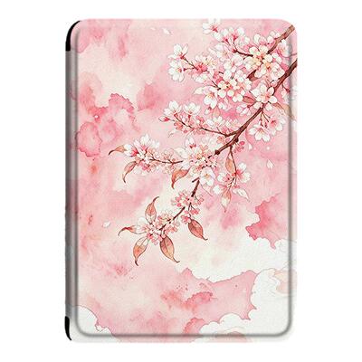 电子书保护套适用kindle阅读器paperwhite水墨花朵scribe中国风kpw4潮5/6寸oasis3/2第11代958/voyage1499壳