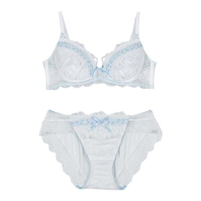 RisaMagli聚拢文胸女士内衣薄大钢圈2型圆盘浅杯内裤套装476