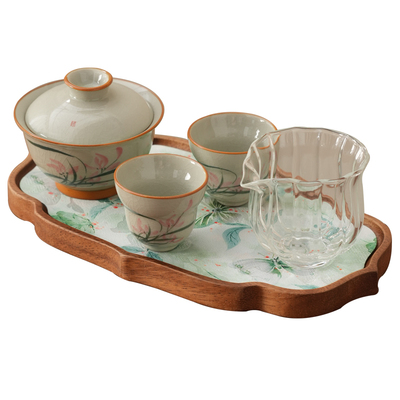 恋上造物女士精致盖碗茶具套装