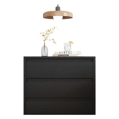 实木三抽屉床头柜免安装主卧边柜