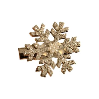 美神降临！超闪雪花珍珠发夹