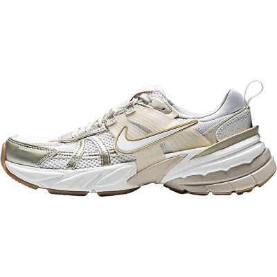 Nike/耐克官方正品V2KRun新款女白米白色复古鞋跑步鞋FD0736-116