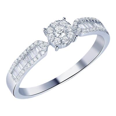 18k金珠宝米莱钻戒群镶