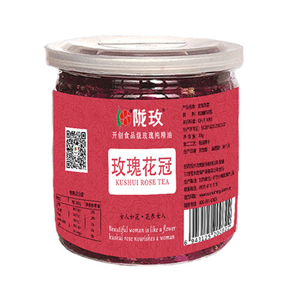 陇玫牌甘肃苦水玫瑰花冠20g罐装