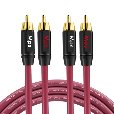 Mps发烧6N无氧铜双莲花RCA音频线