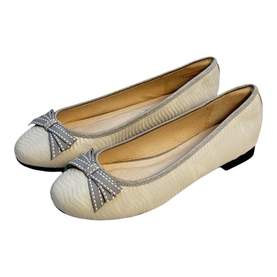 maud fizzon梦飞嫦蝴蝶结芭蕾舞平底鞋女浅口圆头单鞋韩版浅口鞋