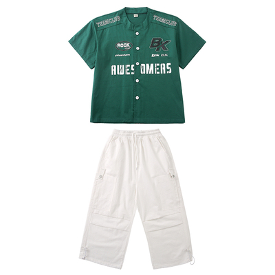 女童街舞潮酷穿搭男童嘻哈演出服