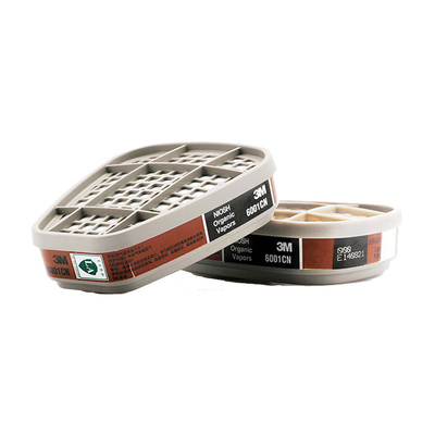 3M6001CN防毒面具滤毒盒滤毒盒6200配件有机蒸汽酸性气体过滤防毒