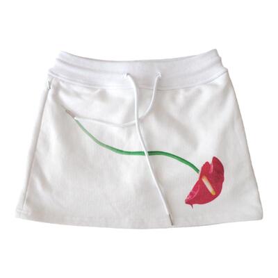 纯棉卫衣印花抽绳半裙