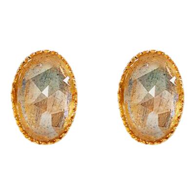 森製shinsei小众耳饰拉长石耳钉