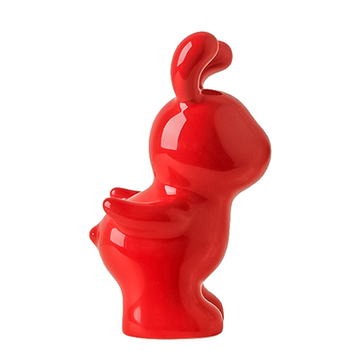 创意红色乔迁结婚陶瓷摆件INS风