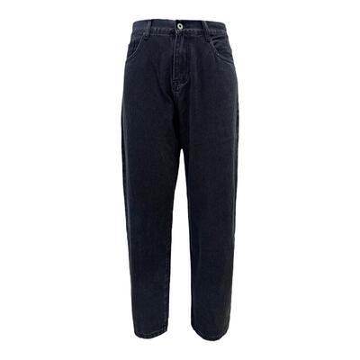 直筒宽松阔腿cleanfit牛仔长裤