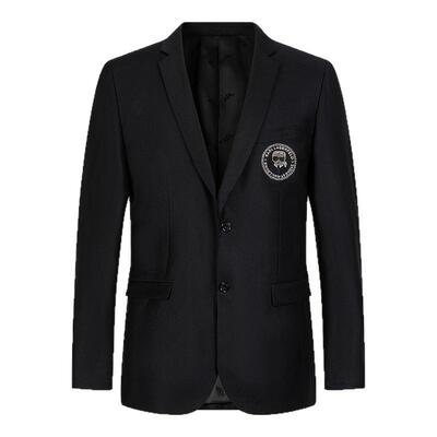 KARL LAGERFELD绵羊毛西装外套男士轻商务休闲正装西服老佛爷卡尔
