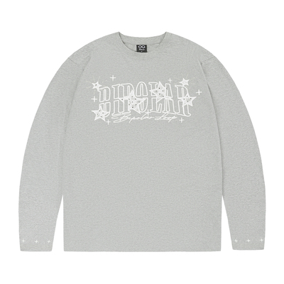 BIPOLAR星星蕾丝贴布长袖T恤