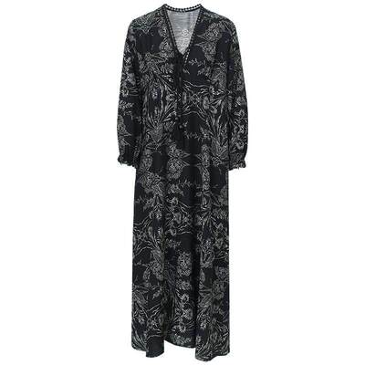 COCOBELLA手绘棉麻风连衣裙