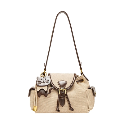 天美意复古可爱抽绳包包女腋下包单肩斜挎包2026春季新款X3261AX6