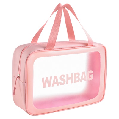 PVC透明三件套洗漱包防水沙滩包旅行洗漱收纳包化妆包批发透明款