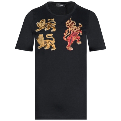 Dsquared2二次方图案全棉短袖T恤女士春夏XY奥莱D