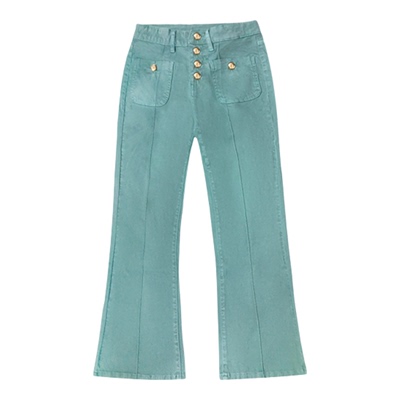 复古高腰牛仔裤女显瘦喇叭裤长裤