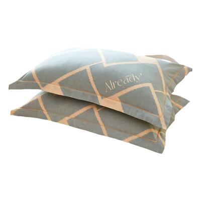 加厚全棉磨毛48x74cm枕套一对装