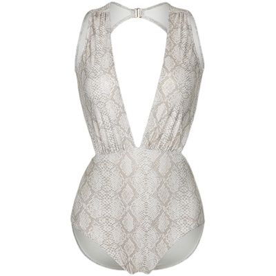 遮肚连体露背性感显瘦游泳衣