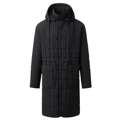MACKAGE男士 ASHER 竖纹绗缝休闲时尚中长款轻薄羽绒服外套上衣