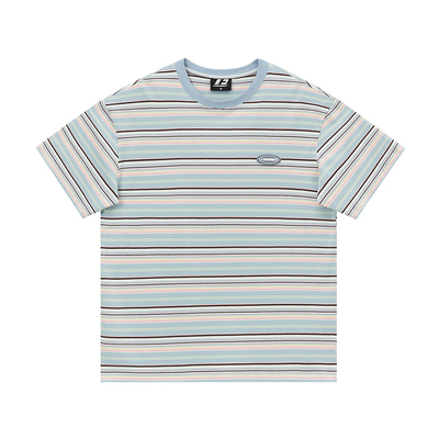 FORNINES减龄撞色条纹T恤